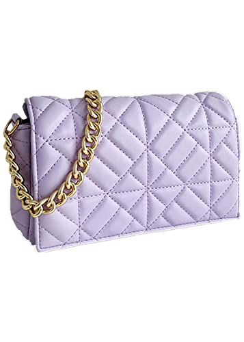 Ladies Shoulder Bag-Black Shoulder Bag Messenger Bag Lingge Chain Bag Small Square Bag Envelope Womens Bag-Suitable for Shopping Banquets, Etc.