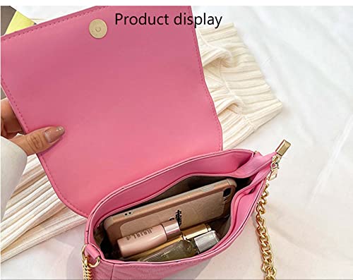 Ladies Shoulder Bag-Black Shoulder Bag Messenger Bag Lingge Chain Bag Small Square Bag Envelope Womens Bag-Suitable for Shopping Banquets, Etc.