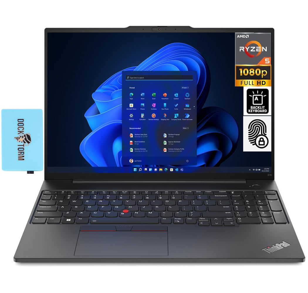 Lenovo ThinkPad E15 Gen 2 Home & Business Laptop (AMD Ryzen 5 4500U 6-Core, 16GB RAM, 512GB PCIe SSD, AMD Radeon, 15.6" Full HD (1920x1080), WiFi, Bluetooth, Webcam, Win 10 Pro) with Hub