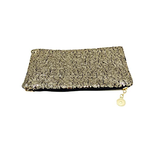 HUAI CHAO Sequins Clutch Purse Women Stylish Party Cocktail Handbag Cell Phone Cotton Bag Golden, 0
