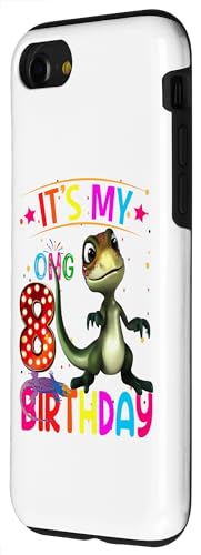 iPhone SE (2020) / 7 / 8 Kids 8Years Old Lizard Its my 8th birthday Lizard Reptile Case