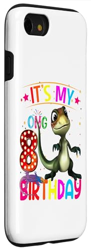 iPhone SE (2020) / 7 / 8 Kids 8Years Old Lizard Its my 8th birthday Lizard Reptile Case