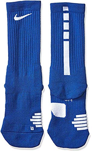 Nike Elite Basketball Crew Socks Medium (Fits Men Size 6-8, Women 6-10) Royal Blue, White SX7626-463