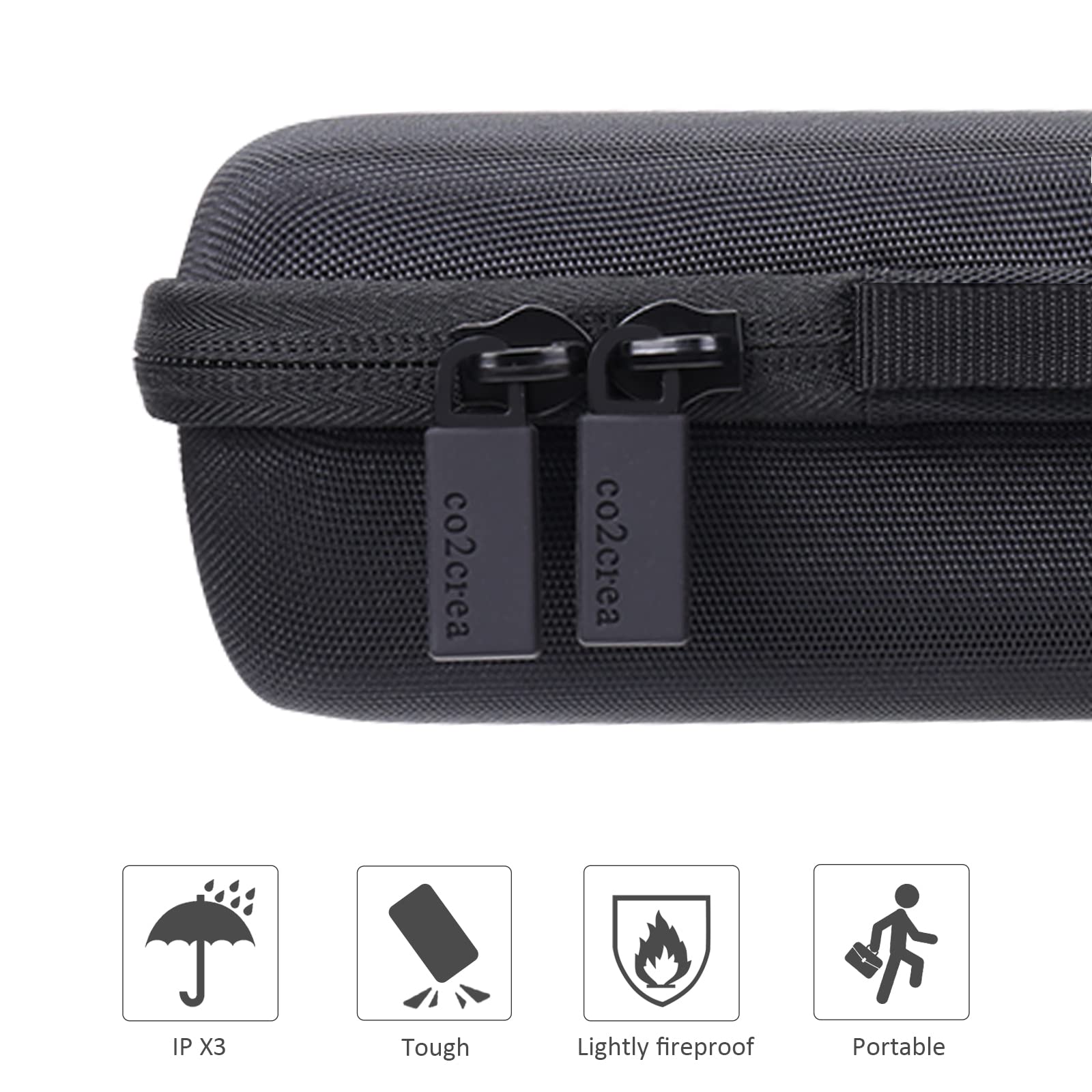 co2CREA Hard Travel Case Replacement for Epson Workforce ES-50 ES-60W DS-70 DS-80 Portable Sheet-fed Document Scanner (Black)