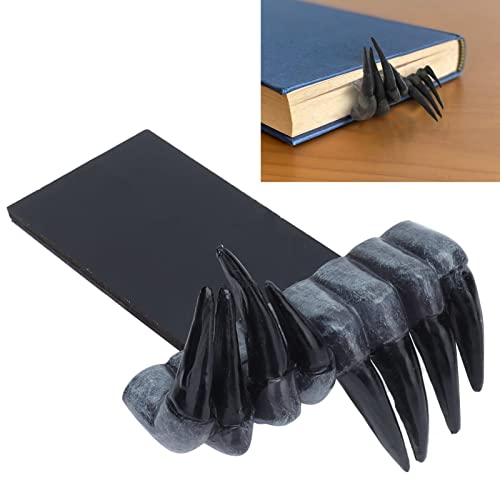 3D Bookmark,Scary Bookmark,Creepy Claw Hand Bookmark Scary, Thriller Devil's Hand Bookmark, Black Resin Demon Hand Bookmark, Horror Book Mark, Creative 3D Bookmarks for Adults, Bookshelf Gift