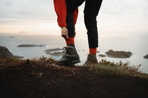 FALKE Men's TK2 Explore Crest Hiking Socks, Merino Wool, Mid Calf, Medium Padding, Max Comfort, Athletic Sock, Black (Black 3003), 12.5-13.5, 1 Pair