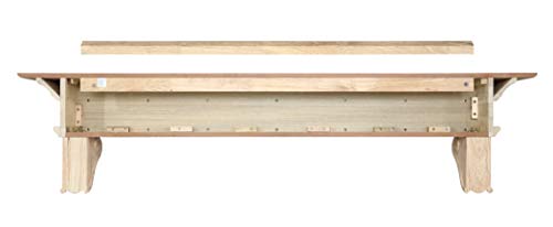 Pearl Mantels ARYB60416 Elegantly Detailed Wood Mantel Shelf, 60", Unfinished