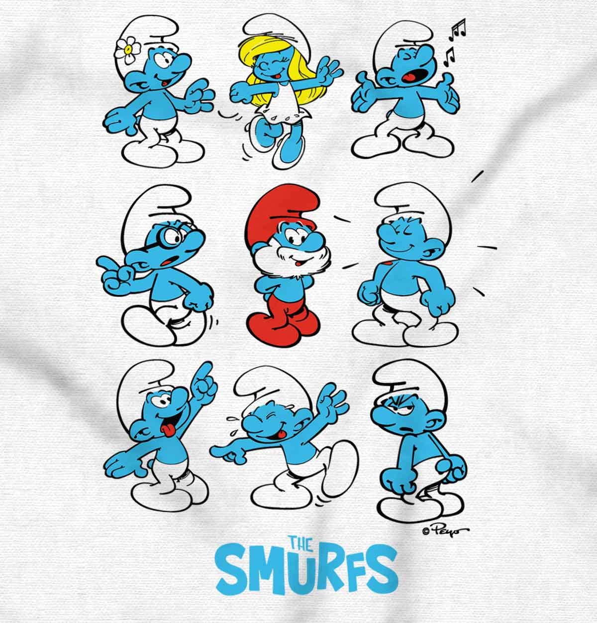 Smurfs Squad Papa Smurfette Cartoon Baby Romper Boys or Girls