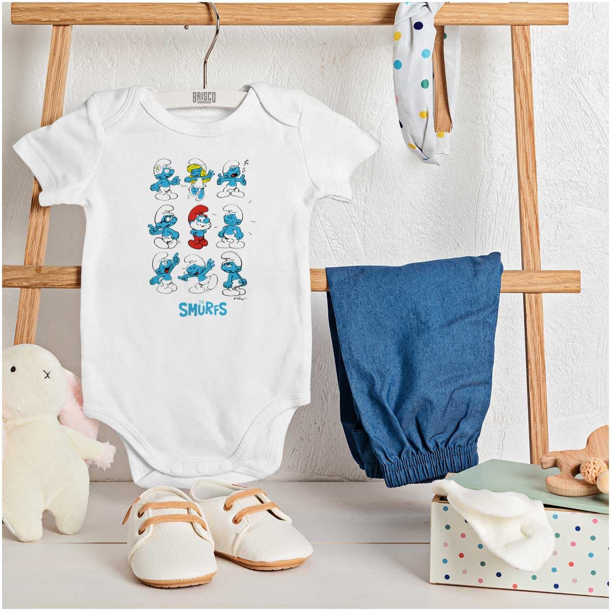 Smurfs Squad Papa Smurfette Cartoon Baby Romper Boys or Girls