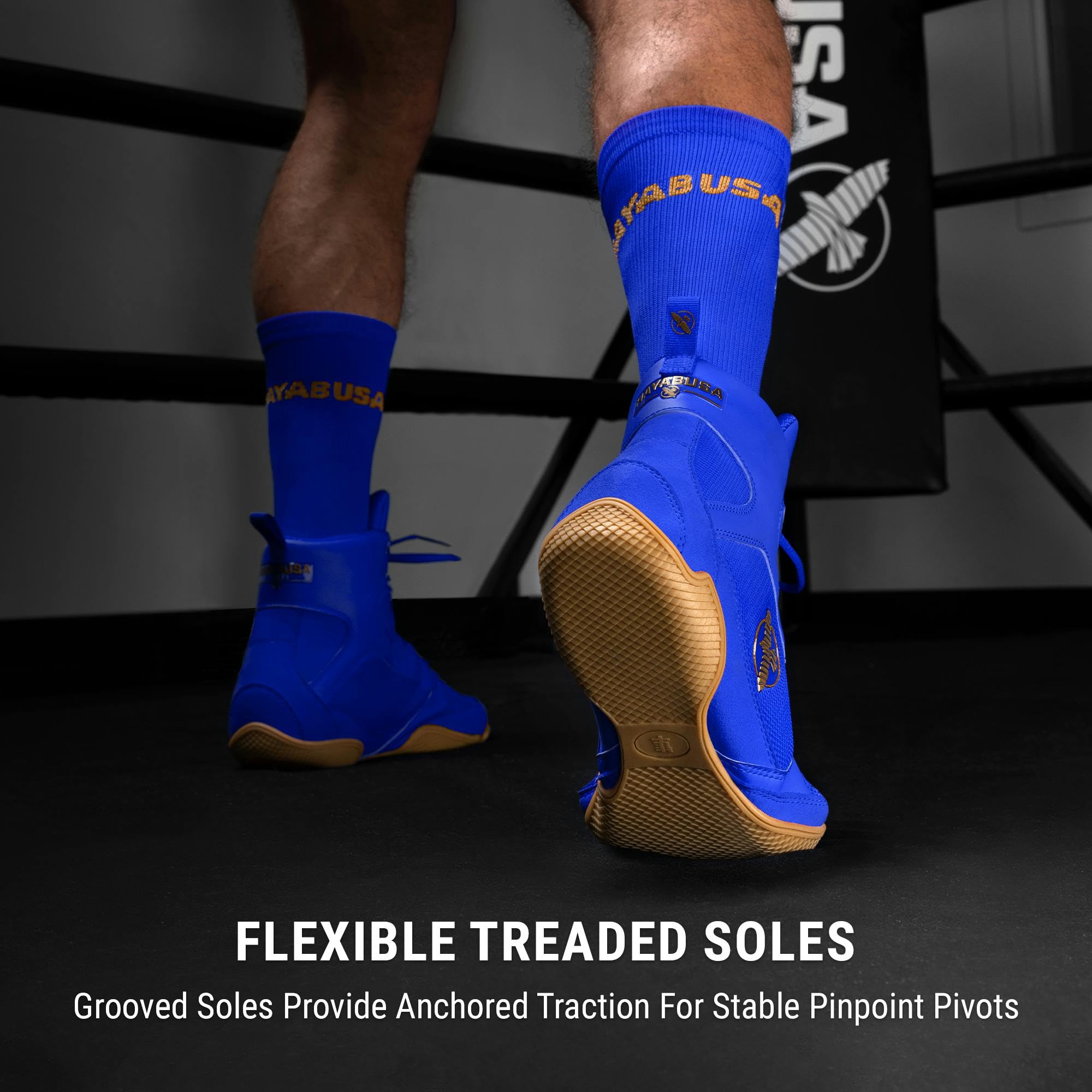 Hayabusa Pro Boxing Shoes for Men & Women - Blue, 10