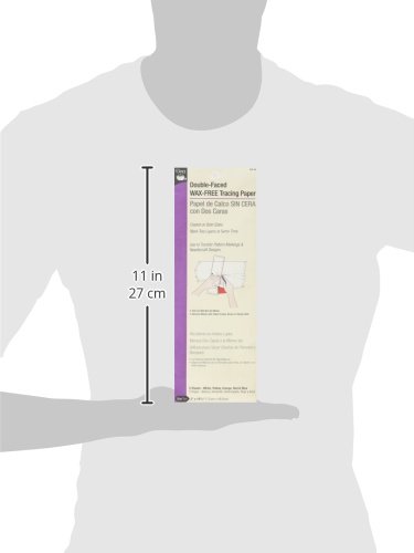 Dritz Double-Faced & Wax Free, 5 Sheets, Multicolor Tracing Paper, 3 x 19-1/2-Inch, 5 Count