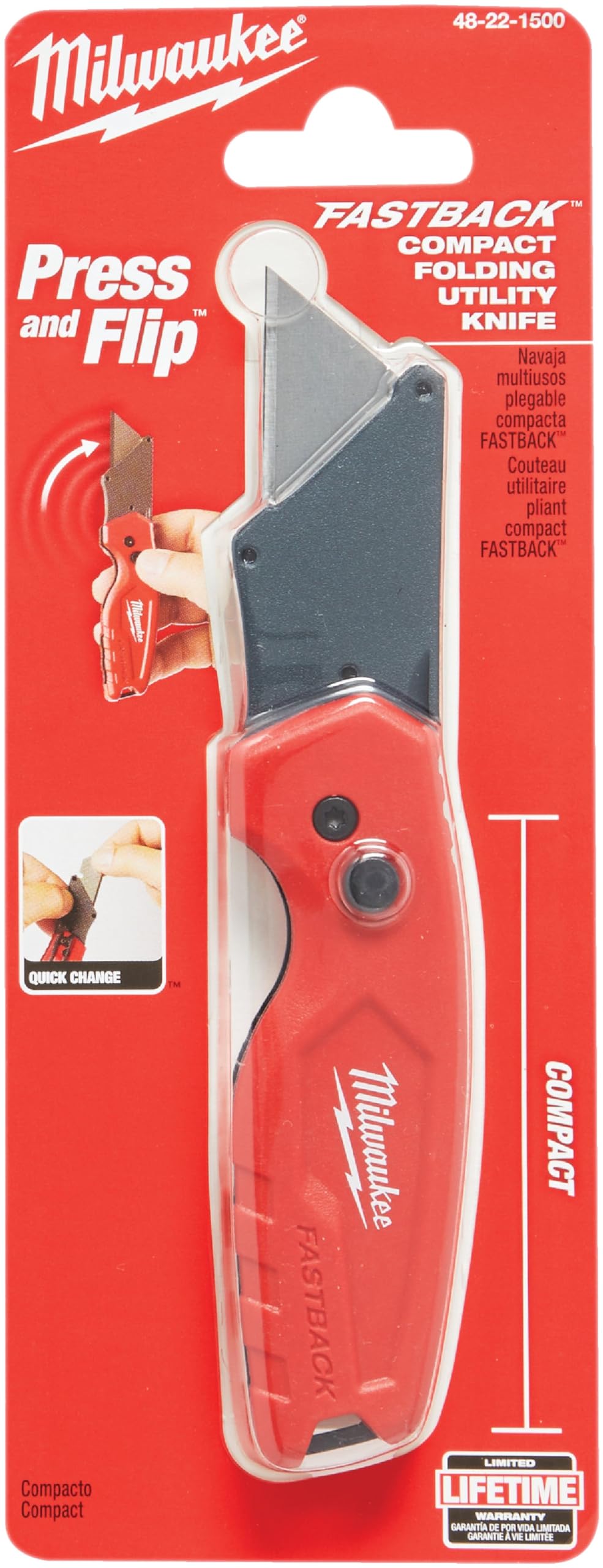Milwaukee 48-22-1500 Fastback Compact Folding Utility Knife
