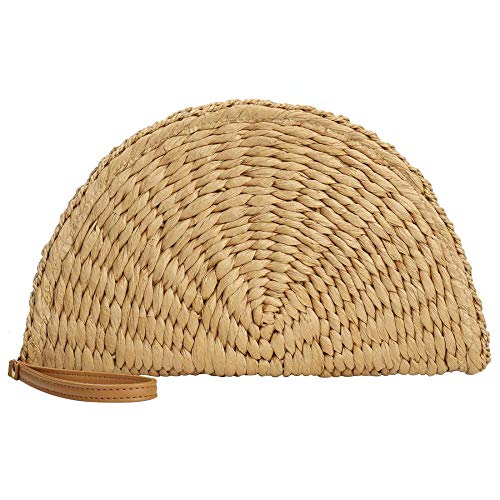 Straw Clutch Purse for Women Summer Wristlet Clutch Handbag Purse Woven Straw Bag Envelope Clutch Purse
