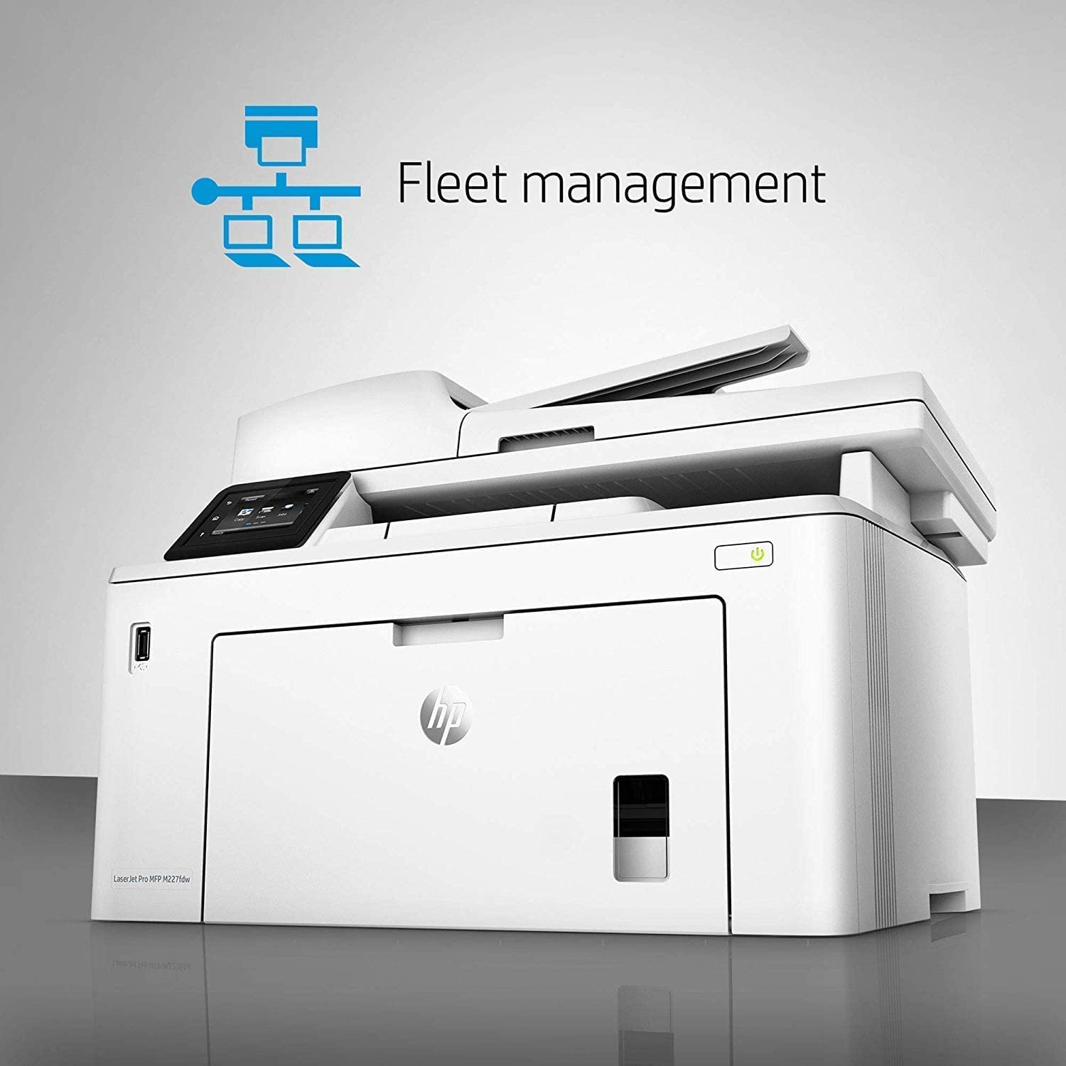 HP Laserjet Pro MFP M227fdw All-in-One Wireless Monochrome Laser Printer, Print Scan Copy Fax, Auto 2-Sided Printing, 1200 x 1200 dpi, 30 ppm, Compatible with Alexa, Bundle with JAWFOAL Printer Cable