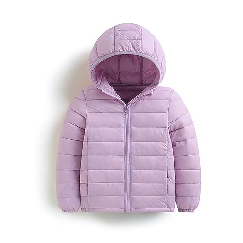 Hooded Puffer Jackets for Boys and Girls Warm Comfy Windproof Coat Outerwear Soft Faux Fur Hoodie Windbreaker Ski Jacket