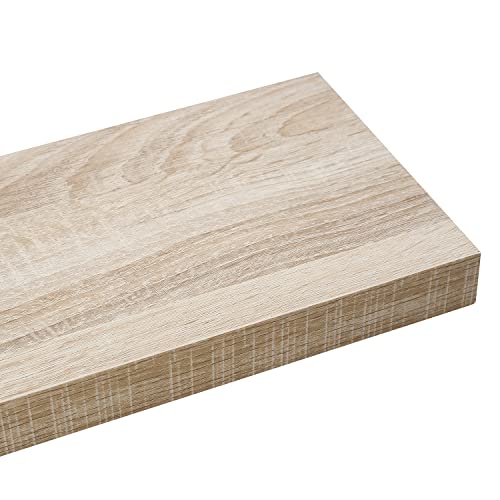 ROSE BLOOM Set of 3 Floating Wall Shelves Rustic Wood Ledge Shelves for Kitchen Bedroom Kitchen Living Room Decor