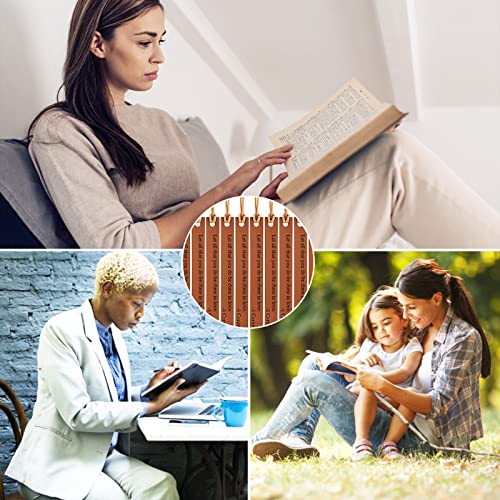 Prasacco 12 Pcs Leather Bible Bookmarks Christian Bookmarks Religious Bookmarks Inspirational Bible Verse Bookmarks for Men Women Church Gifts