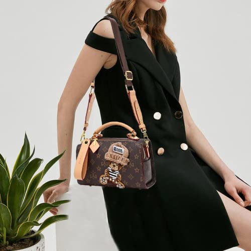 MESSGAIL Top Handle Satchel for Women Classic Shoulder Bag Designer Pochette with Wide Adjustable Strap