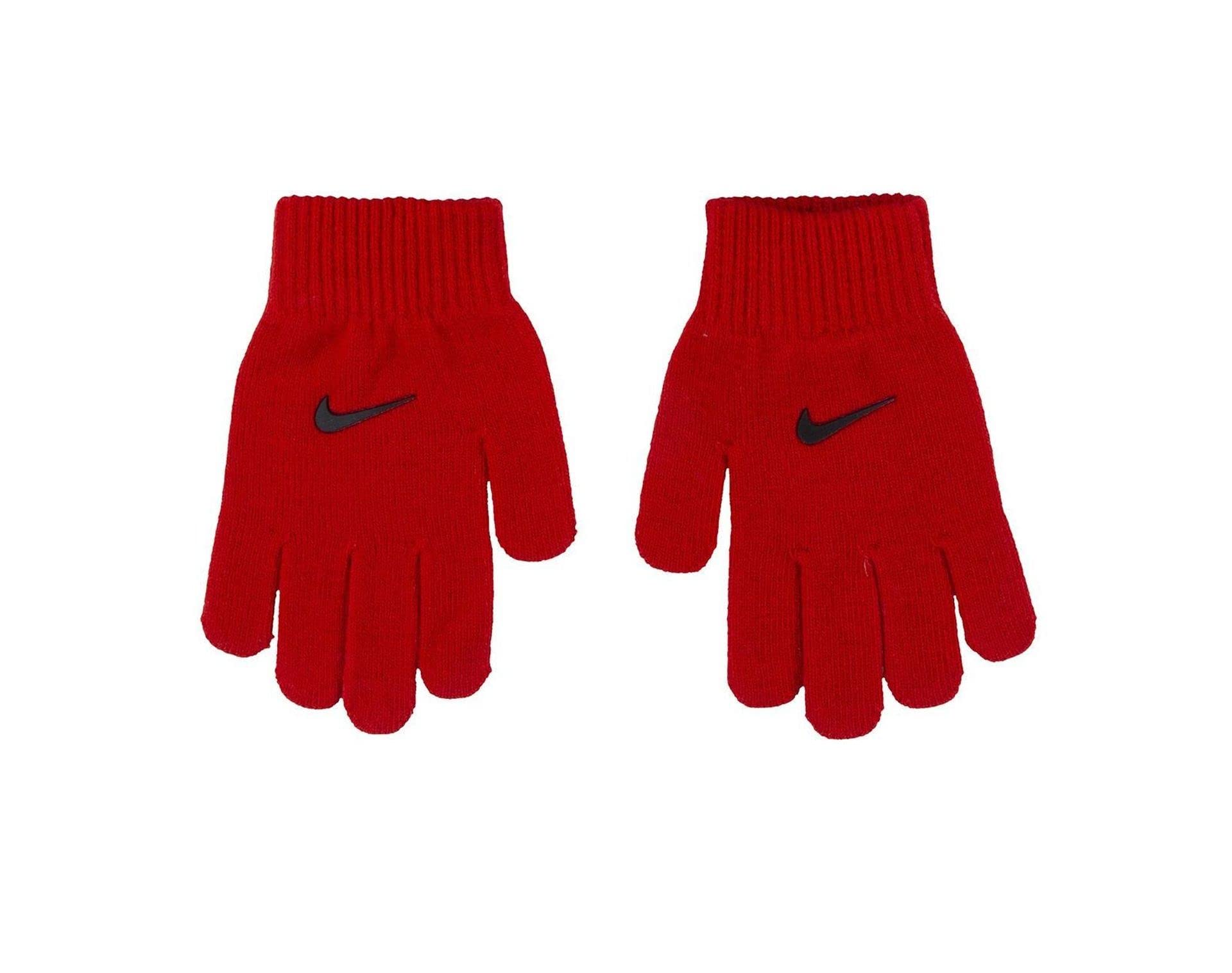 Nike Big Kids' Elite Beanie and Gloves Set (One Size, University Red/Black)