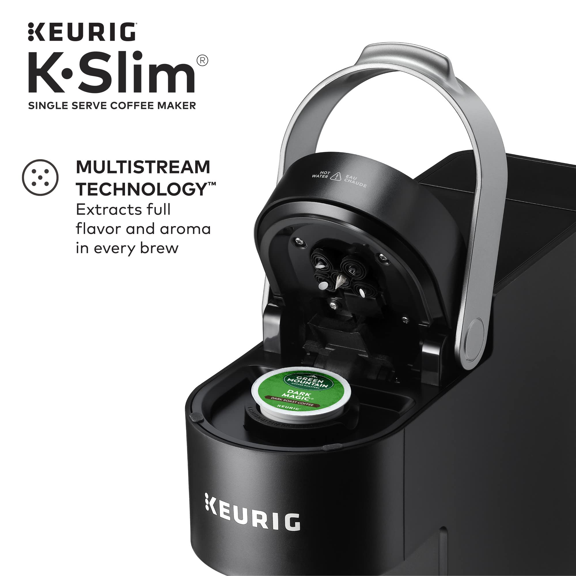Keurig K- Slim Single Serve K-Cup Pod Coffee Maker, Multistream Technology, Black