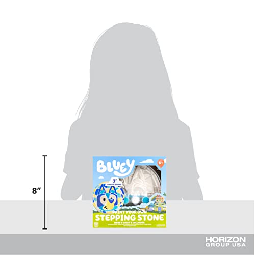 Bluey Paint Your Own Stepping Stone, Design 7 DIY Stepping Stone Art, Fun Stepping Stone Kit for Kids, Less Mess Paintable Stepping Stones Art Set, Great Summer Activity for Kids Ages 8, 9, 10, 11