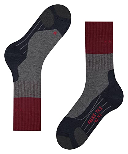 FALKE Men's Standard TK2 M SO, Grey (Lightgrey/Red 3408), 12.5-13.5