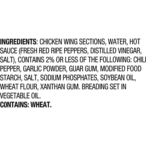 Tyson Fully Cooked Buffalo Style Bone-In Chicken Wings, with Flavorful Hot and Tangy Sauce - 15g Protein Per Serving - 4 Pack (64 oz Each) - Ready Set Gourmet Donate a Meal Program