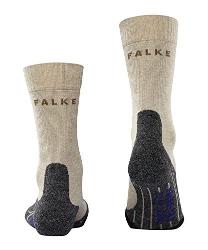 FALKE Men's TK2 Explore Cool Hiking Socks, Breathable Quick Dry, Mid Calf, Medium Padding, Cooling, Athletic Sock, Beige (Nature Mel 4100), 10.5-11.5, 1 Pair