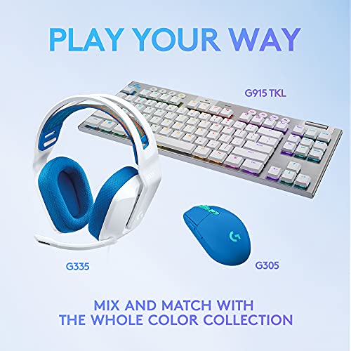 Logitech G335 Wired Gaming Headset, with Flip to Mute Microphone, 3.5mm Audio Jack, Memory Foam Earpads, Lightweight, Compatible with PC, Playstation, Xbox, Nintendo Switch β White (Renewed)