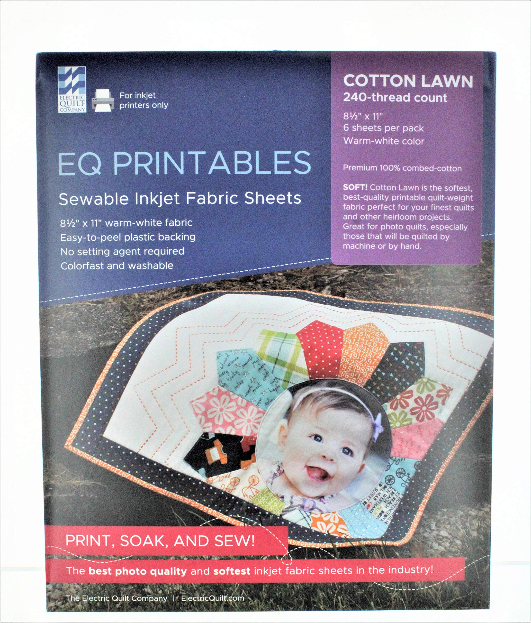 Electric Quilt Printables Inkjet Fabric Sheets - Cotton Lawn 6 pc.