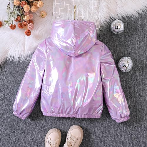 Girls Little Long Quilted Padded Light Puffer Coat Winter Coat with Soft Mini Fur Lining Newborn Winter Soft Warm Jacket