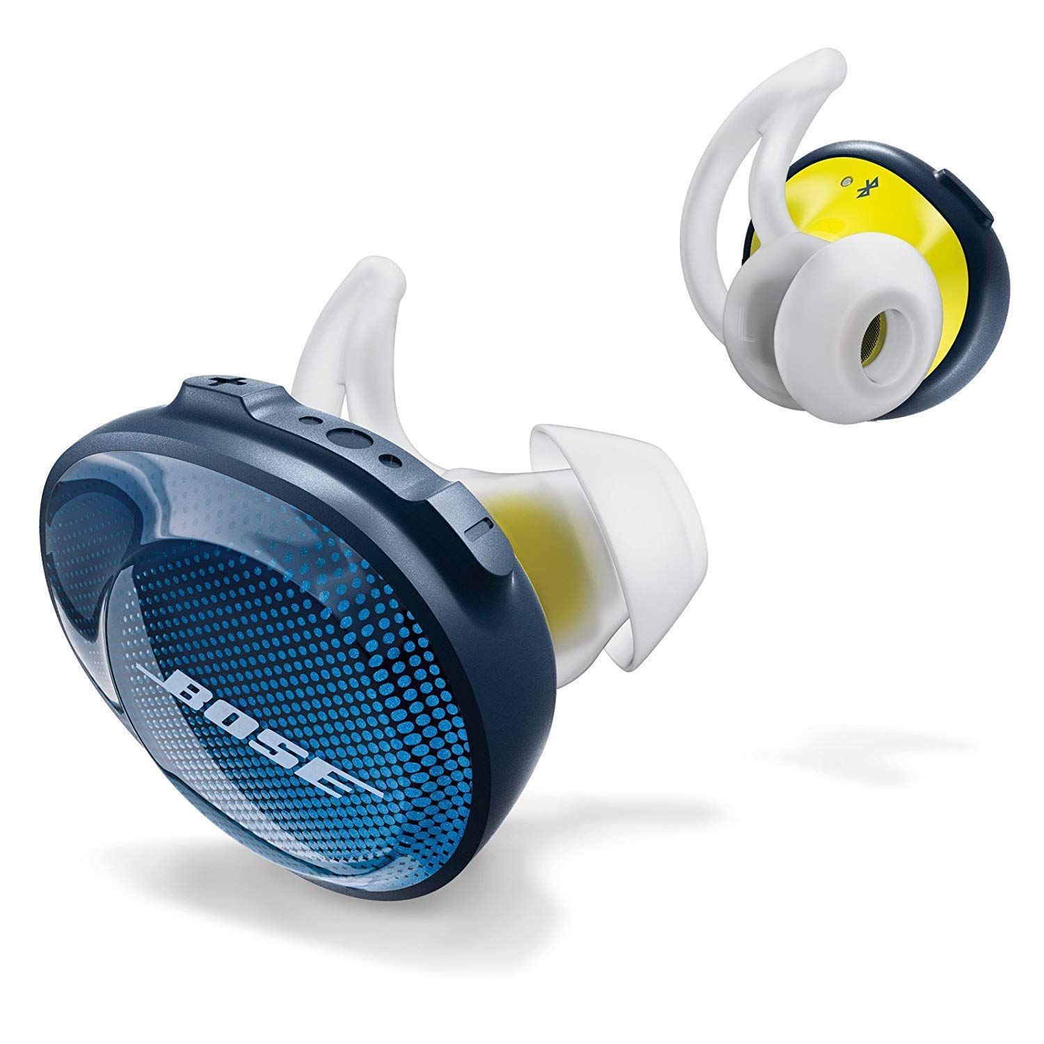 BOSE SoundSport Free Truly Wireless Sport Headphones - Midnight Blue/Citron (Renewed)