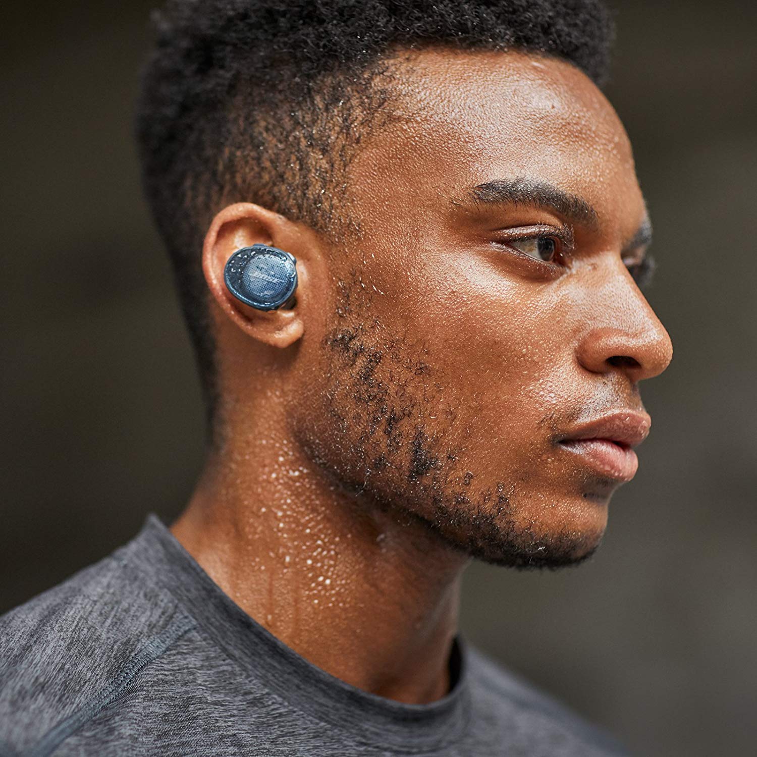 BOSE SoundSport Free Truly Wireless Sport Headphones - Midnight Blue/Citron (Renewed)
