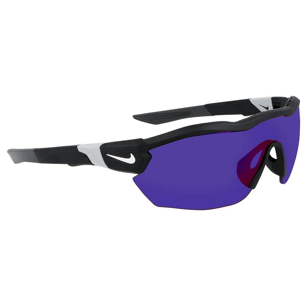 Nike Show X3 Elite L Rectangular Sunglasses, Matte Black, 61/15/130