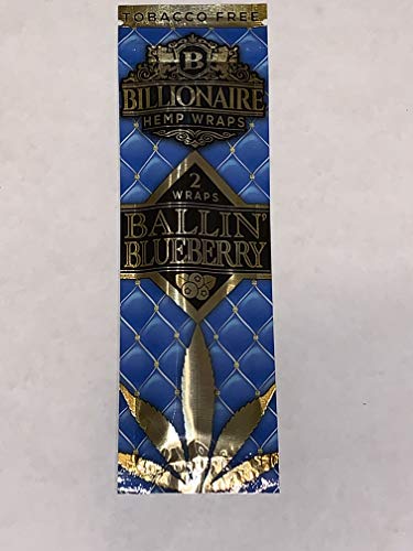 Billionaire Hemp Wraps Variety Pack (16 Wraps) 8 Packs one Each Flavor; OGK Natural Ballin' Blueberry Milli Mango Majestic Grape Sweet Stacks Pink Lemonade Russian Cream