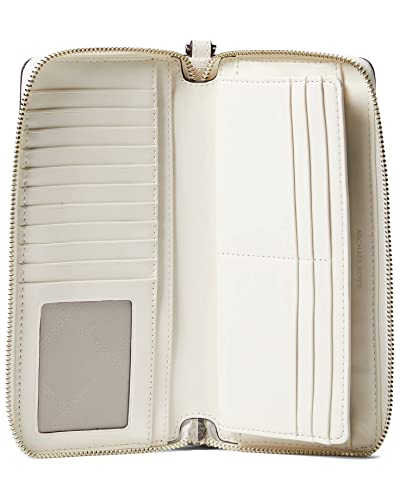 Michael Kors Jet Set Travel Continental Optic White/Alluminum One Size