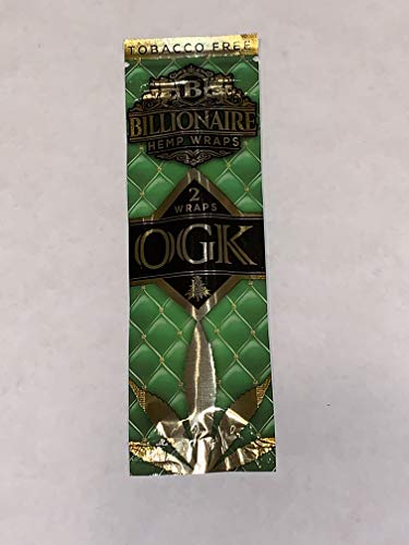 Billionaire Hemp Wraps Variety Pack (16 Wraps) 8 Packs one Each Flavor; OGK Natural Ballin' Blueberry Milli Mango Majestic Grape Sweet Stacks Pink Lemonade Russian Cream
