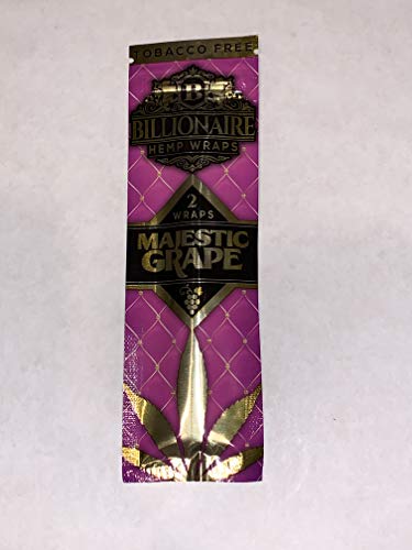 Billionaire Hemp Wraps Variety Pack (16 Wraps) 8 Packs one Each Flavor; OGK Natural Ballin' Blueberry Milli Mango Majestic Grape Sweet Stacks Pink Lemonade Russian Cream