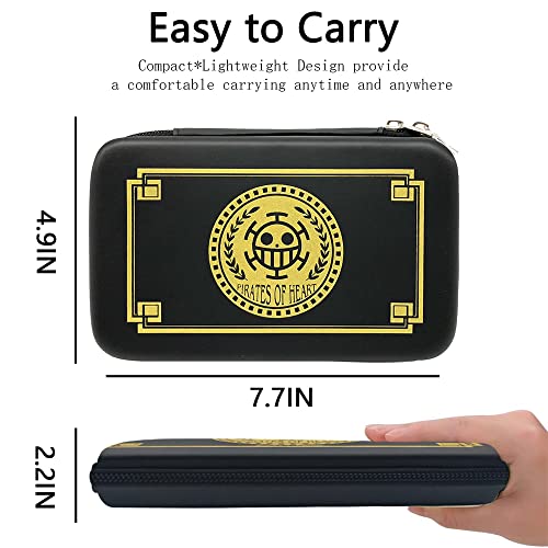 for One Piece Switch Carrying Case Compatible with Switch, with 10 Game Cards Holders Protective Hard Shell Travel Carrying Case Pouch for Switch Console & Accessories