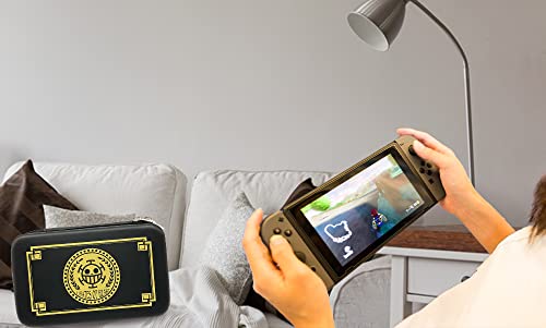 for One Piece Switch Carrying Case Compatible with Switch, with 10 Game Cards Holders Protective Hard Shell Travel Carrying Case Pouch for Switch Console & Accessories
