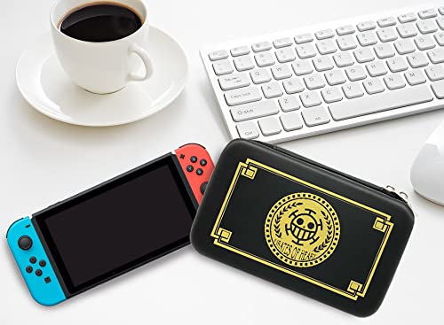 for One Piece Switch Carrying Case Compatible with Switch, with 10 Game Cards Holders Protective Hard Shell Travel Carrying Case Pouch for Switch Console & Accessories