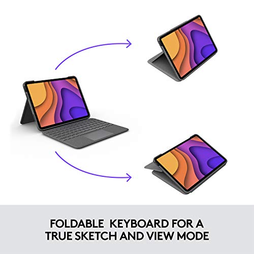 Logitech Folio Touch iPad Keyboard Case with Trackpad and Smart Connector for iPad Air (4th and 5th Generation) – Graphite