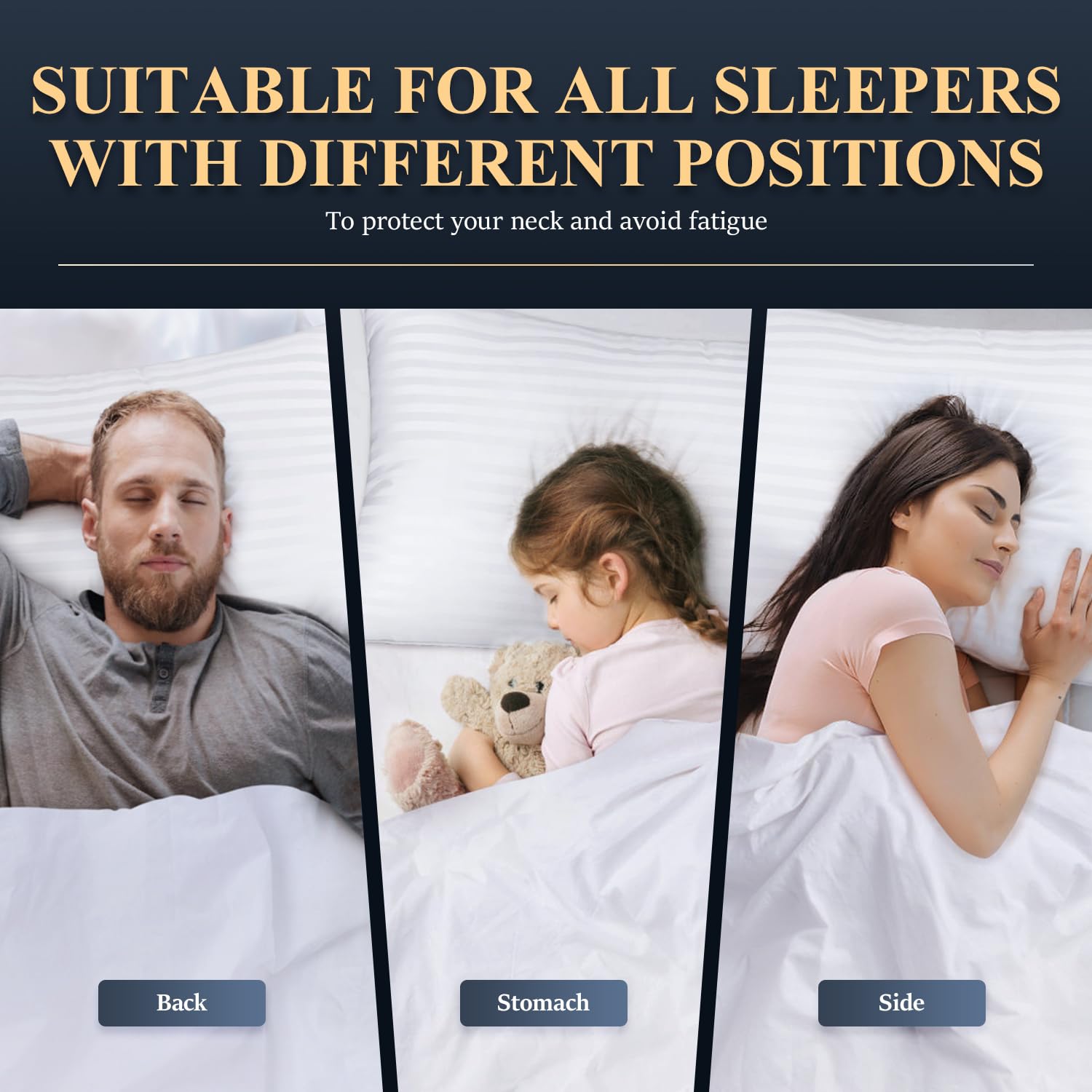 COZSINOOR Bed Pillows for Sleeping [Pack of 2] Cozy Dream Series Hotel Quality Pillows Premium Plush Fiber, Breathable Cooling Cover Skin-Friendly (Queen (Pack of 2))