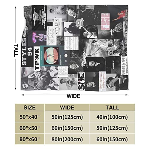 Styles Blanket Singer Plush Soft Throw Blankets for Bedroom Sofa Living Room Throws 50"X40"