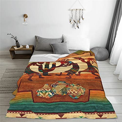 Southwest Native USA Fleece Blanket for Bed Or Sofa All Season Throw Blankets Anti-Pilling Flannel Ultra-Soft 50"X40"
