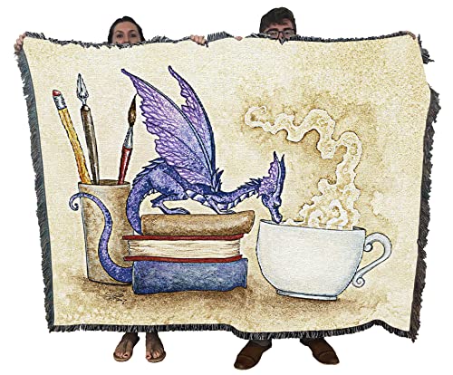 Pure Country Weavers Whats in Here Blanket by Amy Brown - Fantasy Dragon Gift Tapestry Throw Woven from Cotton - Made in The USA (72x54)
