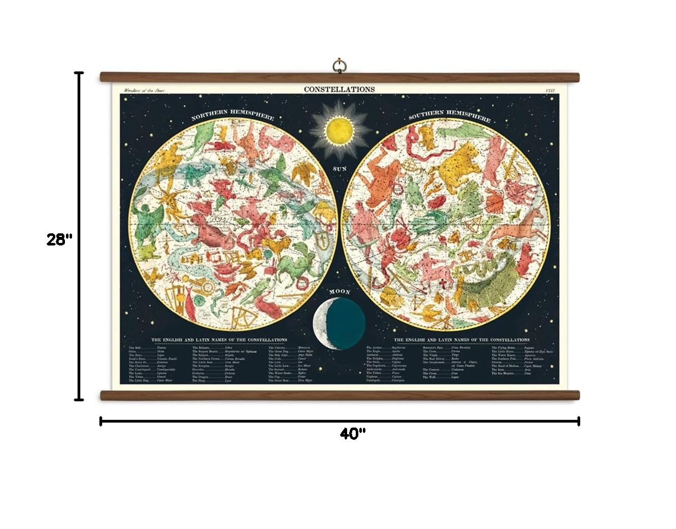 Cavallini Papers & Co., Constellations Vintage School Chart, CAVVSC/CONST, Multi
