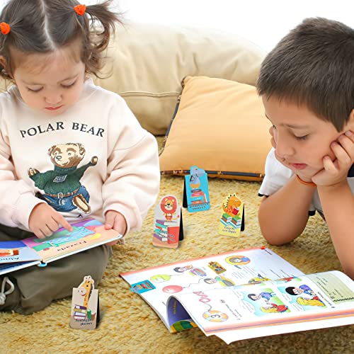 MWOOT 24Pcs Animal Magnetic Bookmarks, Magnet Page Markers Kit for Reading Lover, Creative Magnetic Page Clips Bookmark for Kids Students School Office Book Lovers Reading Supplies (12 Styles,5.5x3CM)