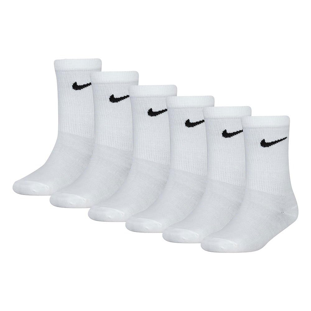 NIKE Young Athletes Kids Crew Cut Socks (6 Pairs),7C-10C Shoe/ 4-5 Sock