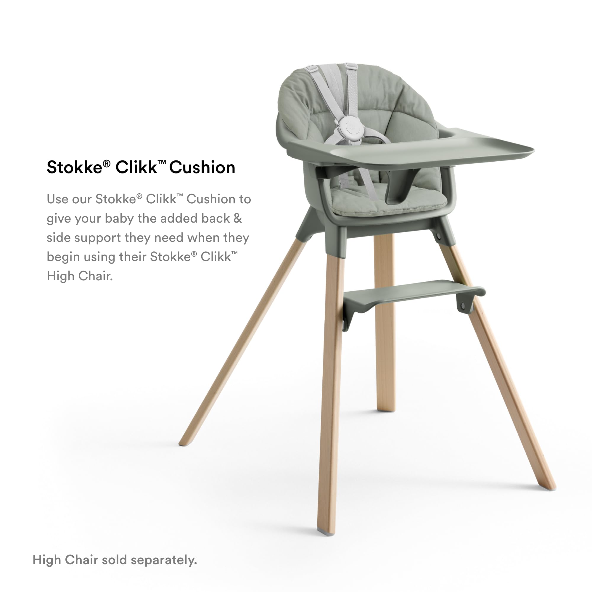 Stokke Clikk Cushion, Multi Circles - Compatible with Stokke Clikk High Chair - Provides Support for Babies - Made with Organic Cotton - Reversible & Machine Washable - Best for Ages 6-36 Months